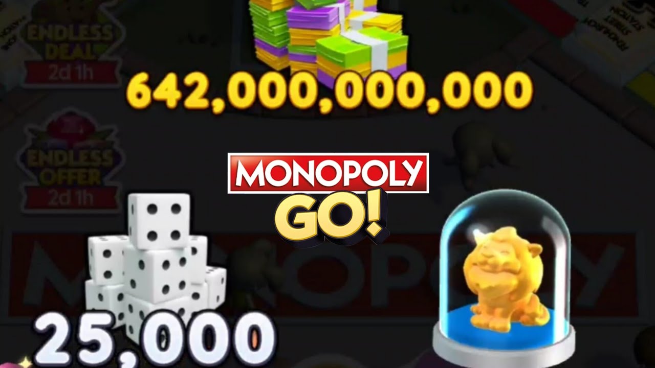 Monopoly Go: Golden Lion Token & 25000 Dice - Completed Wildlife Tales ...
