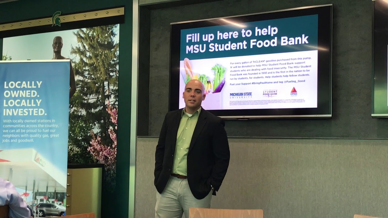 2019 Sept 24 CITGO Tyler Shepherd with Michigan State Food Bank. - YouTube
