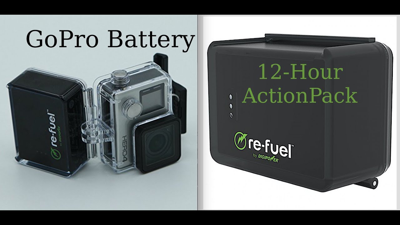 GoPro Action Battery Pack re-fuel 12hr Review 2016 Unboxing - YouTube