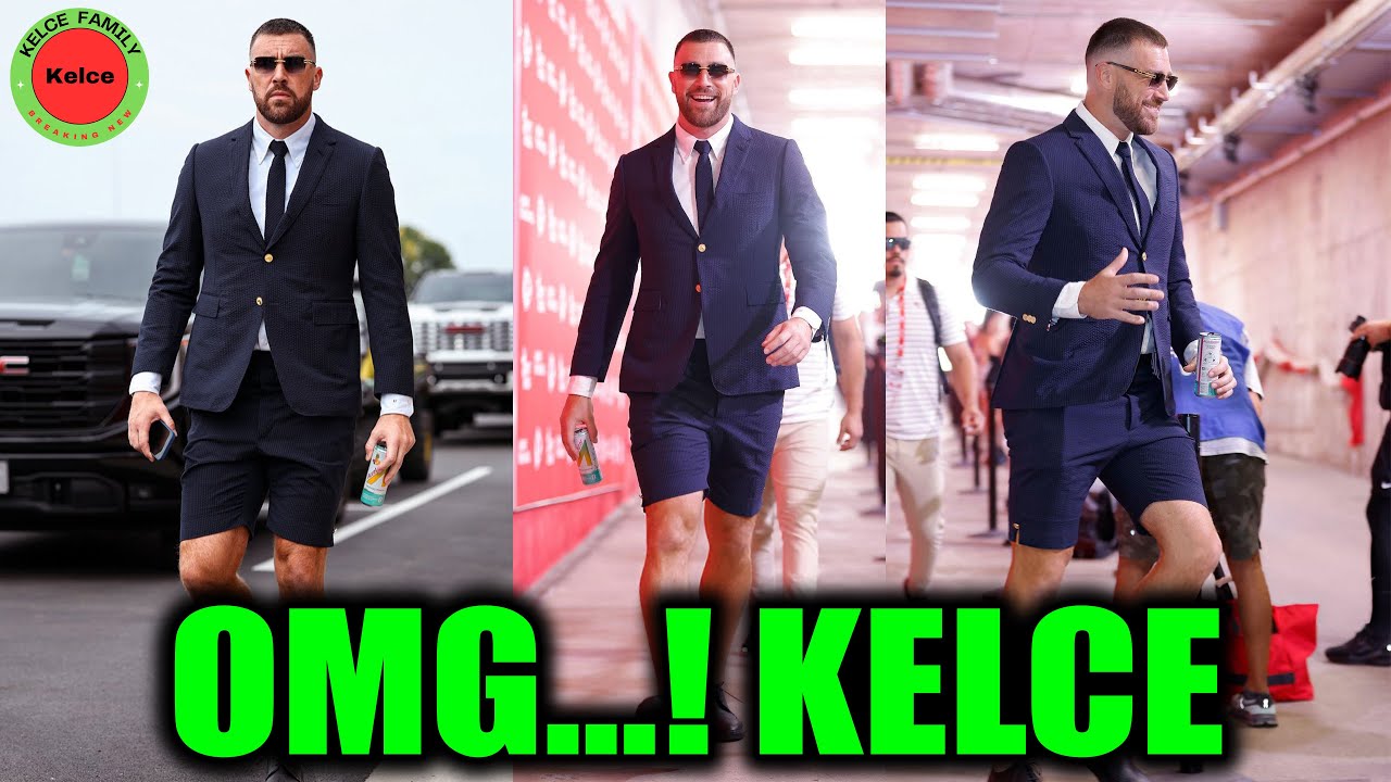 Travis Kelce enters the locker room at Arrowhead Stadium before the ...