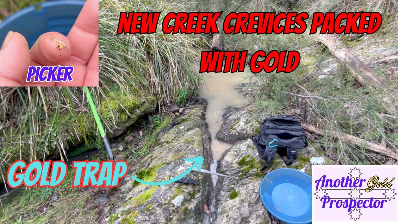 MIND-BLOWING Crevice Gold in Melbourne Creek - YouTube