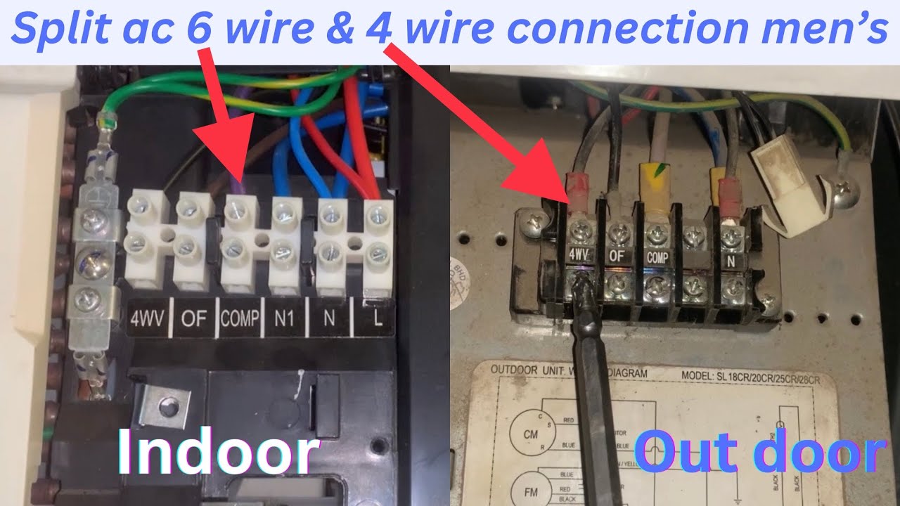 What mens 4&6 wire connection for split ac || what deference 4 wire ...