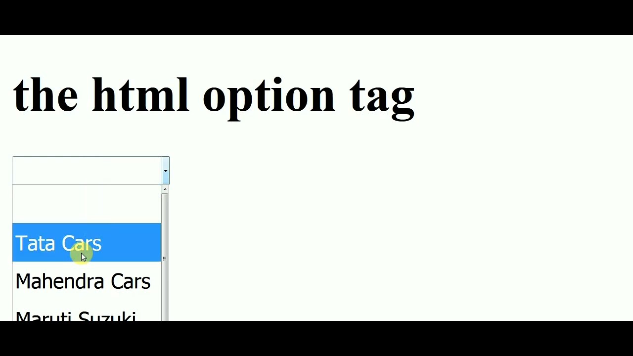 The Html Option Tag Coding Htmltags Html Html5 Htmltutorial 6340