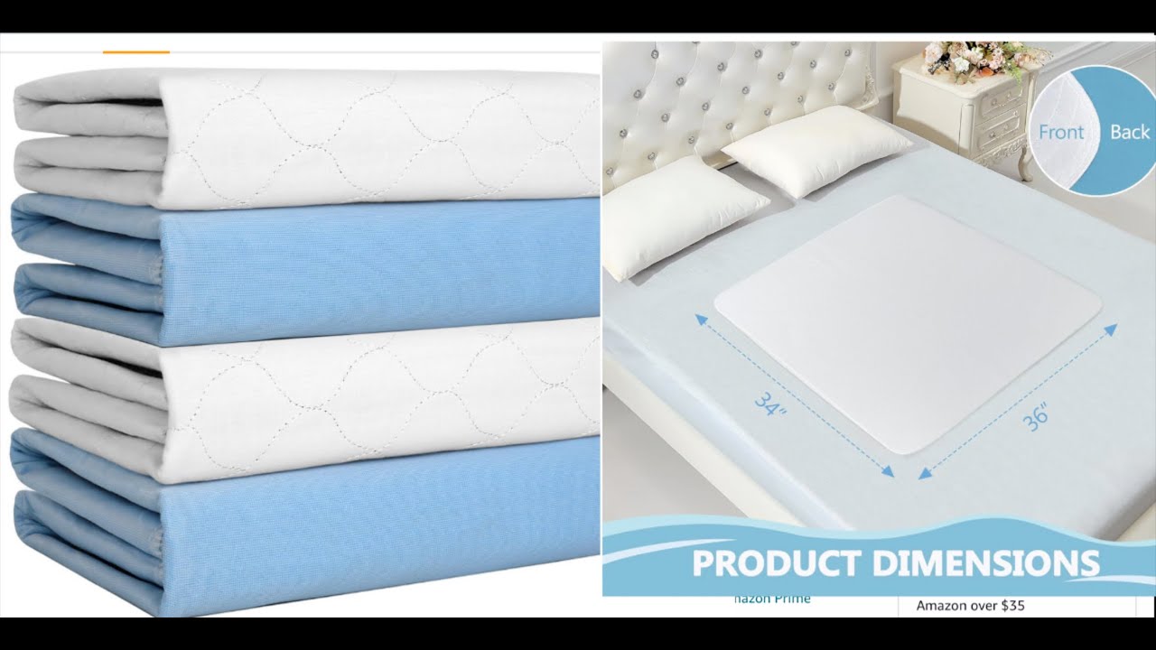 Heavy Absorbency Bed Pad, Washable and Reusable Incontinence Bed ...