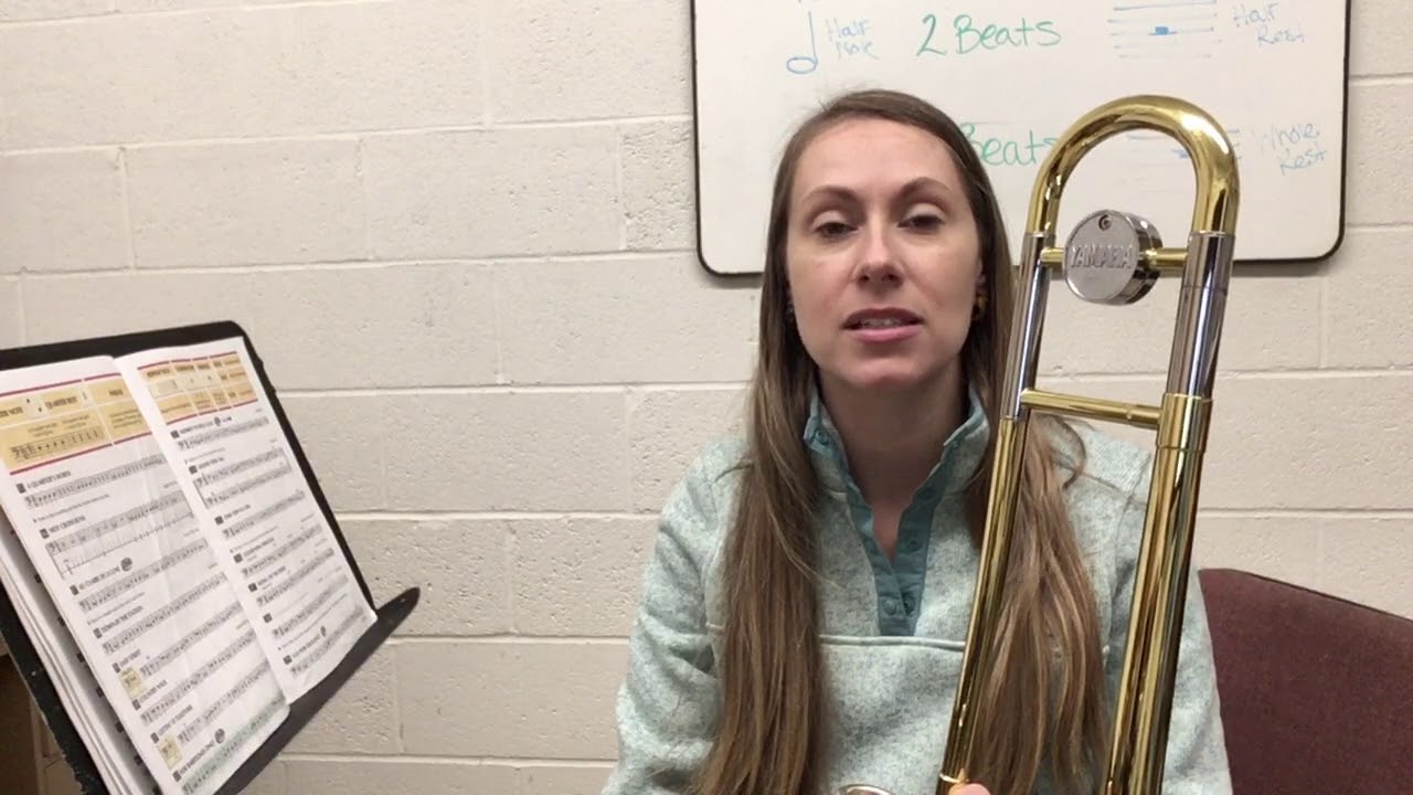 Trombone hand position and song 27 - YouTube