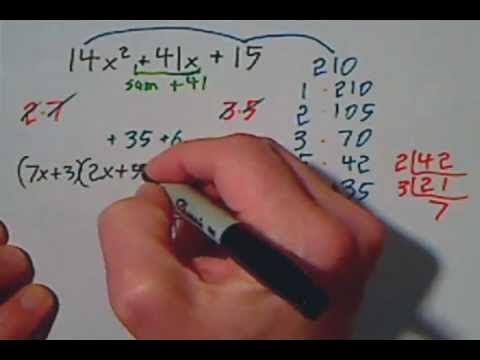 Factoring Trinomials With Large Numbers Shortcut Using Primes & Box - YouTube