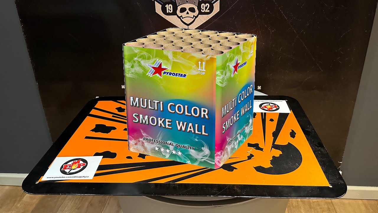 Multi Color Smoke Wall : Pyrostar : 25 Shots : Smoke Tails : Daylight ...