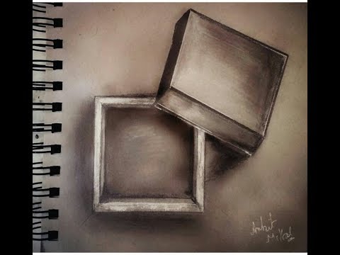 3d Open Box Drawing