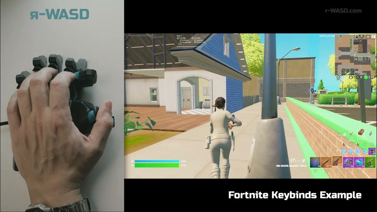r-WASD Digital 16 Game Controller - Fortnite Keybinds Showcase - YouTube