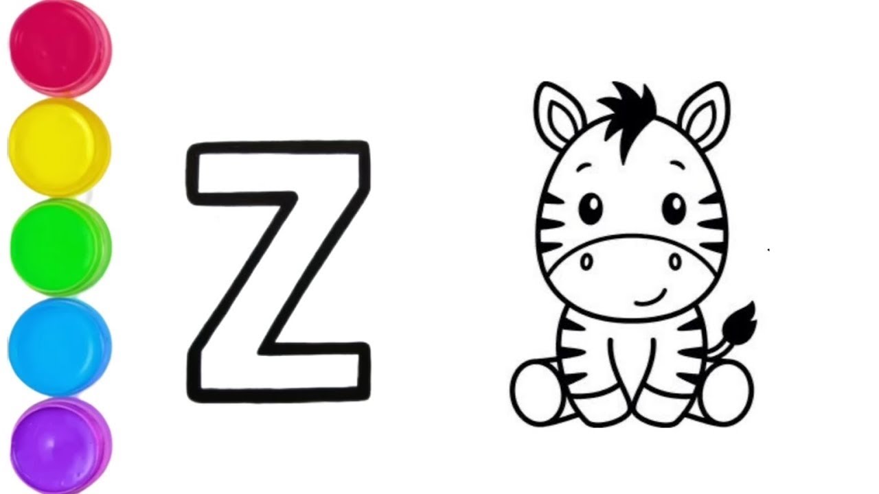 How to draw zebra 🦓. How to color zebra. Easy zebra drawing with color ...