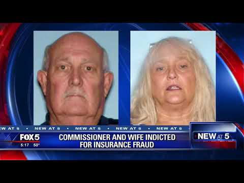 Commissioner and wife indicted for insurance fraud