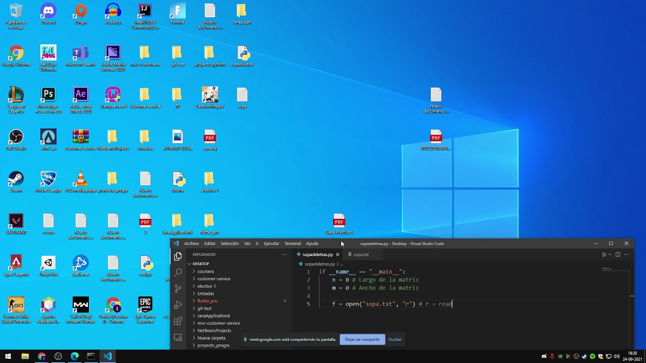 Python - Sopa de Letras - Problema resuelto - YouTube