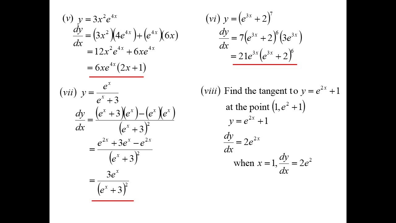 12X1 T07 01 differentiating exponentials (2020) - YouTube
