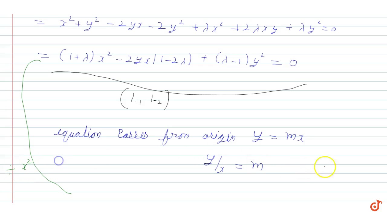 The Lines Joining The Point Of Intersection Of The Line X y 1 And The