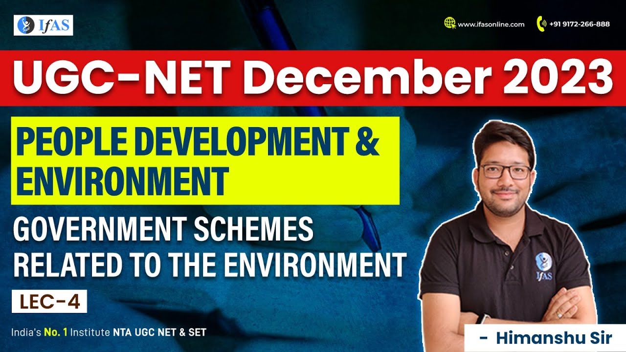 People Development and Environment UGC NET | Government Schemes 2023 ...