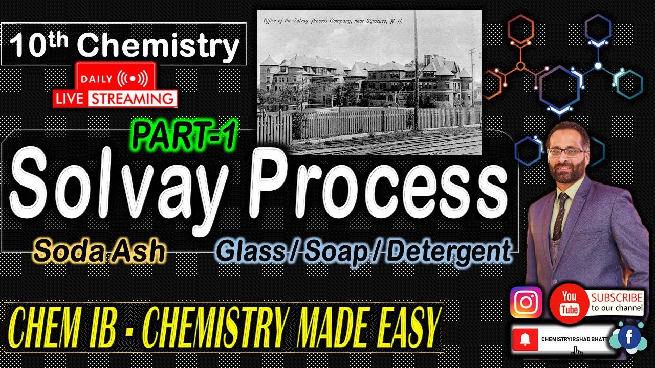 Solvay Process PART-1 || Class 10th Chemistry || 2 Dec 2020 || Chemical ...