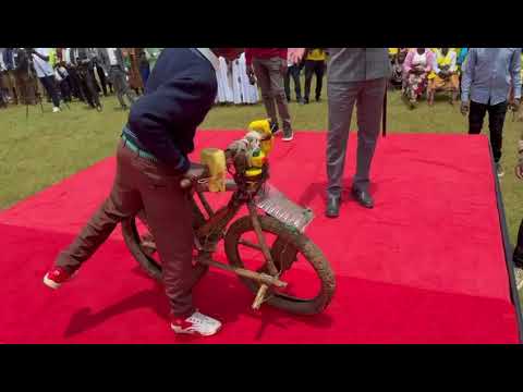 Farouk Kibet identifies  a young, talented boy in Kesses while on his empowerment tour & rewards him