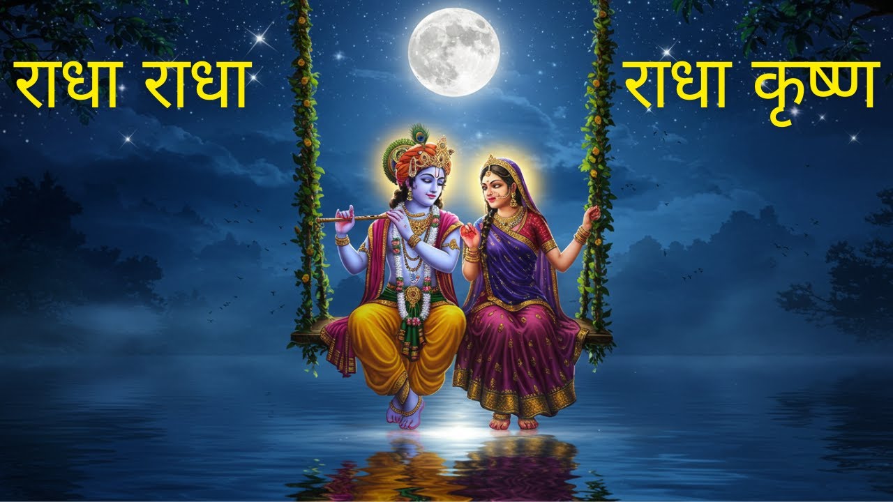 Radha Radha & Radha Krishna Name Chanting for Peace & Devotion 🌙 - YouTube