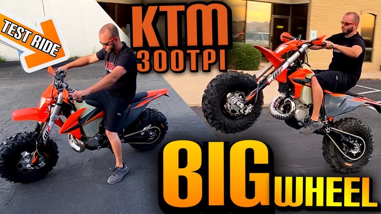 KTM 300 TPI 2-STROKE Big Wheel Finished ( Start up + Test Ride ) - YouTube