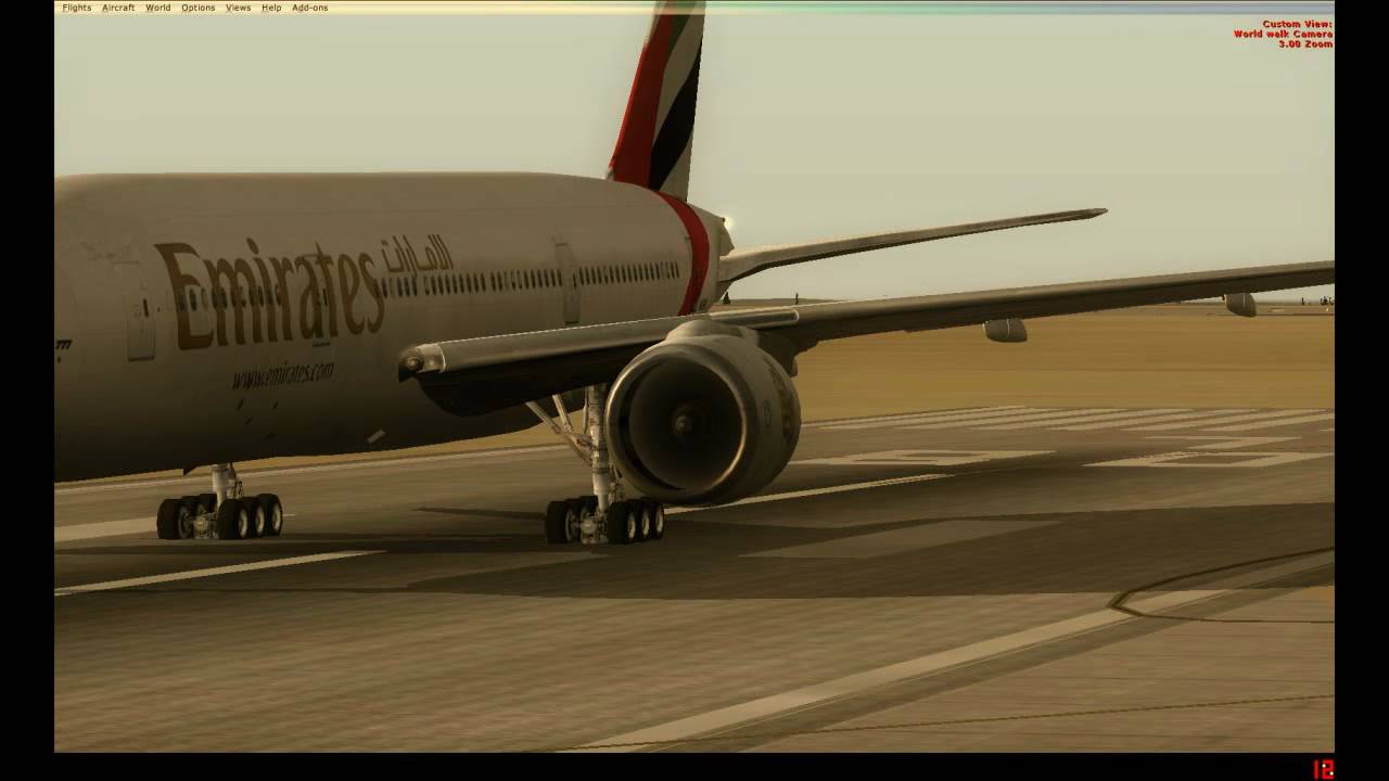 Boeing 777 FSX takeoff - YouTube
