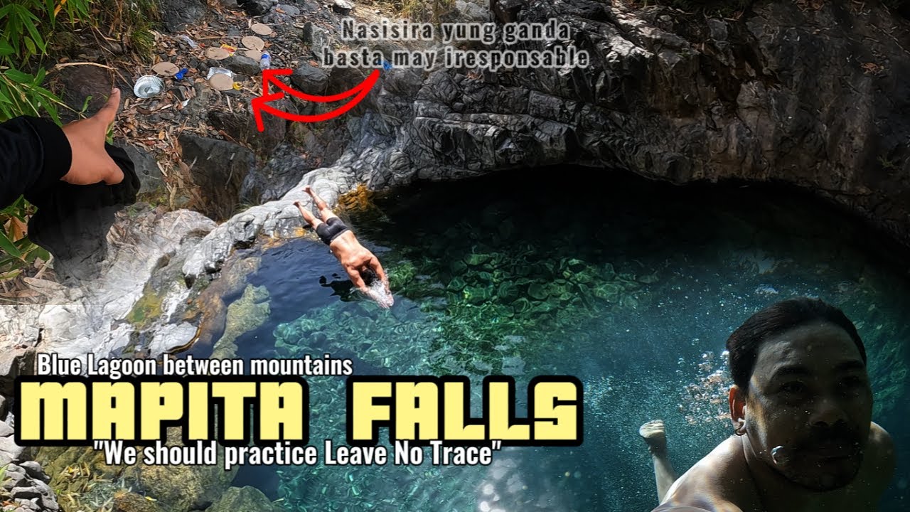 Blue Lagoon between mountains | Mapita Falls Aguilar, Pangasinan | Honda ADV 160 - YouTube