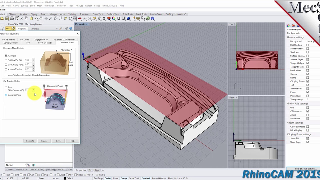 RhinoCAM 2019: Introduction to 3 Axis Machining - YouTube