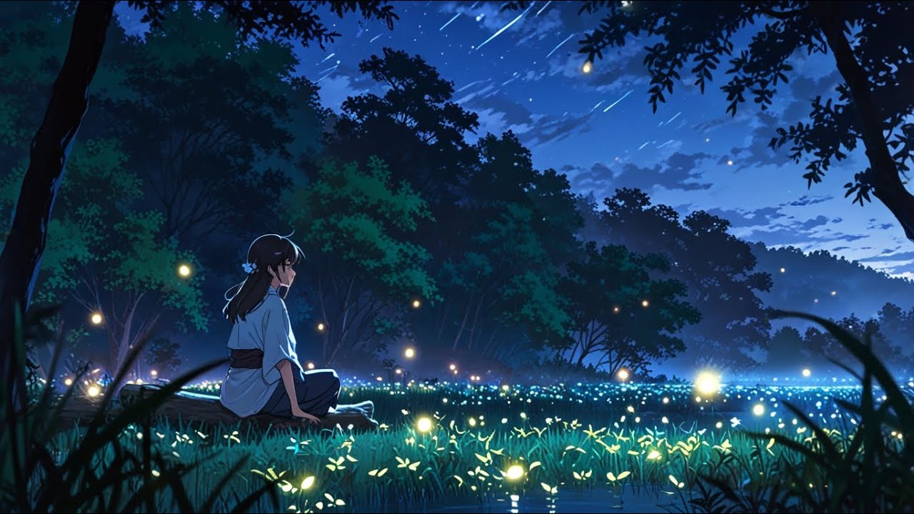 🐛Firefly Dreams: A Lullaby of Peaceful Anime Magic / Soothing Sleep ...