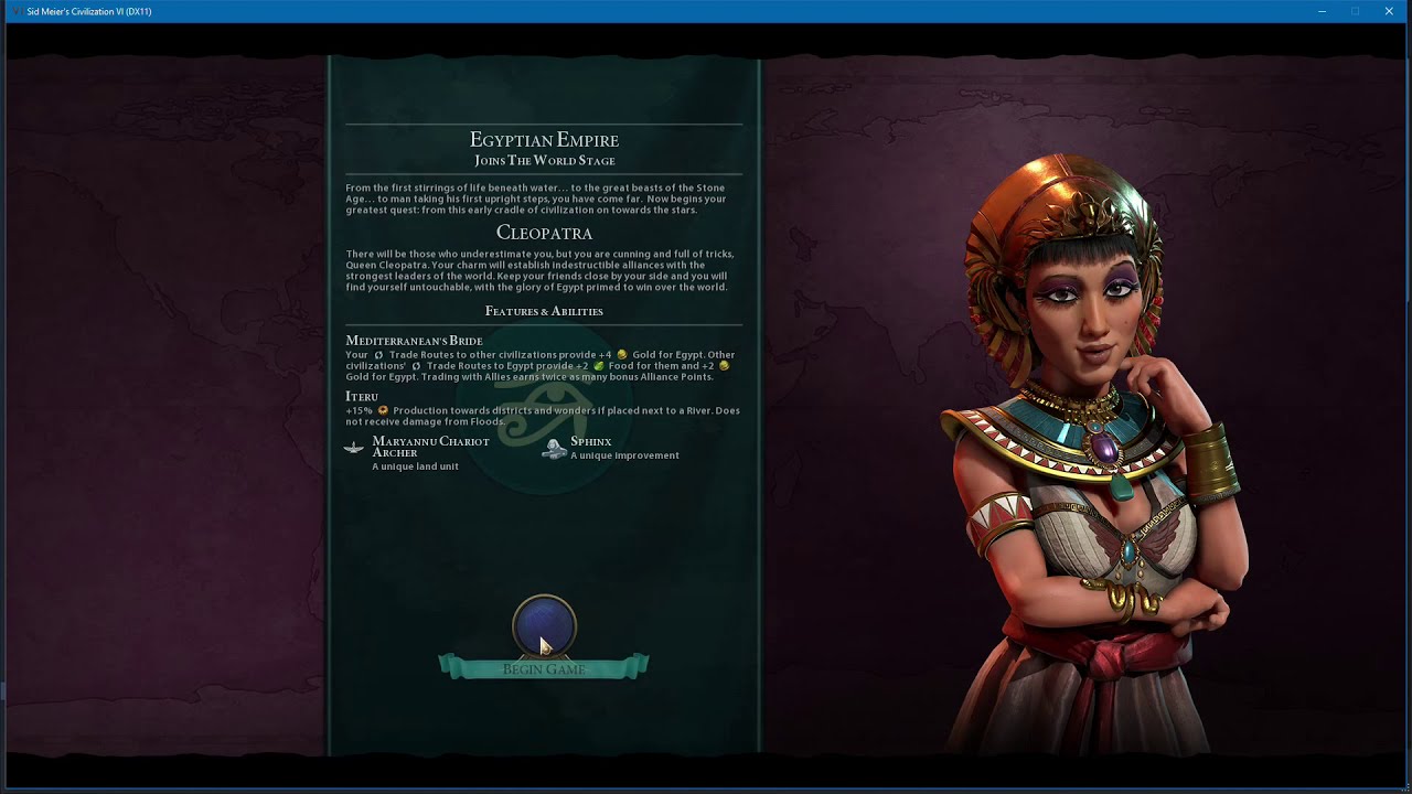 Civ 6 Achievement Grinding, Cleo Win,'Walk like an Egyptian' - YouTube