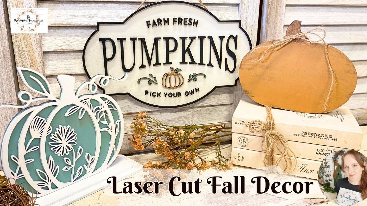 Laser Cut Fall Decor using the Creality Falcon2 Pro 60W Laser | Pumpkin ...