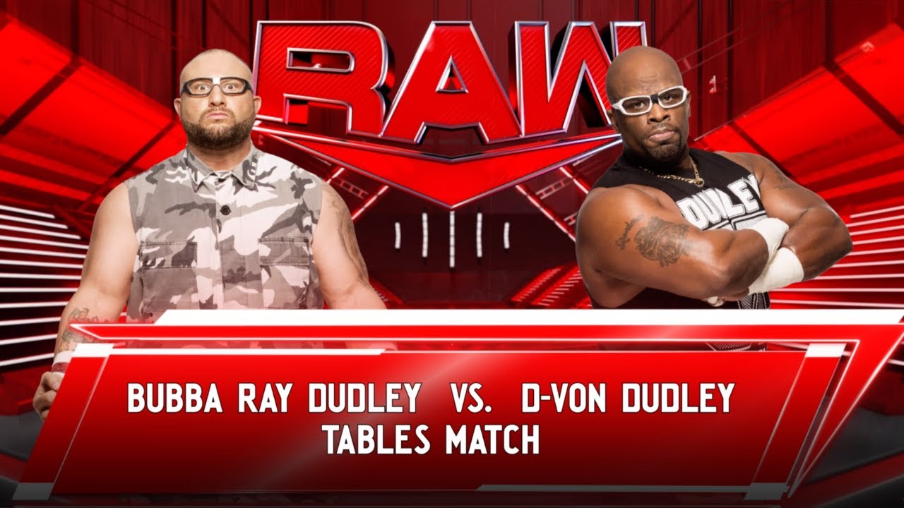 Bubba Ray Dudley vs D-Von Dudley in Tables Match | WWE 2k24 - YouTube