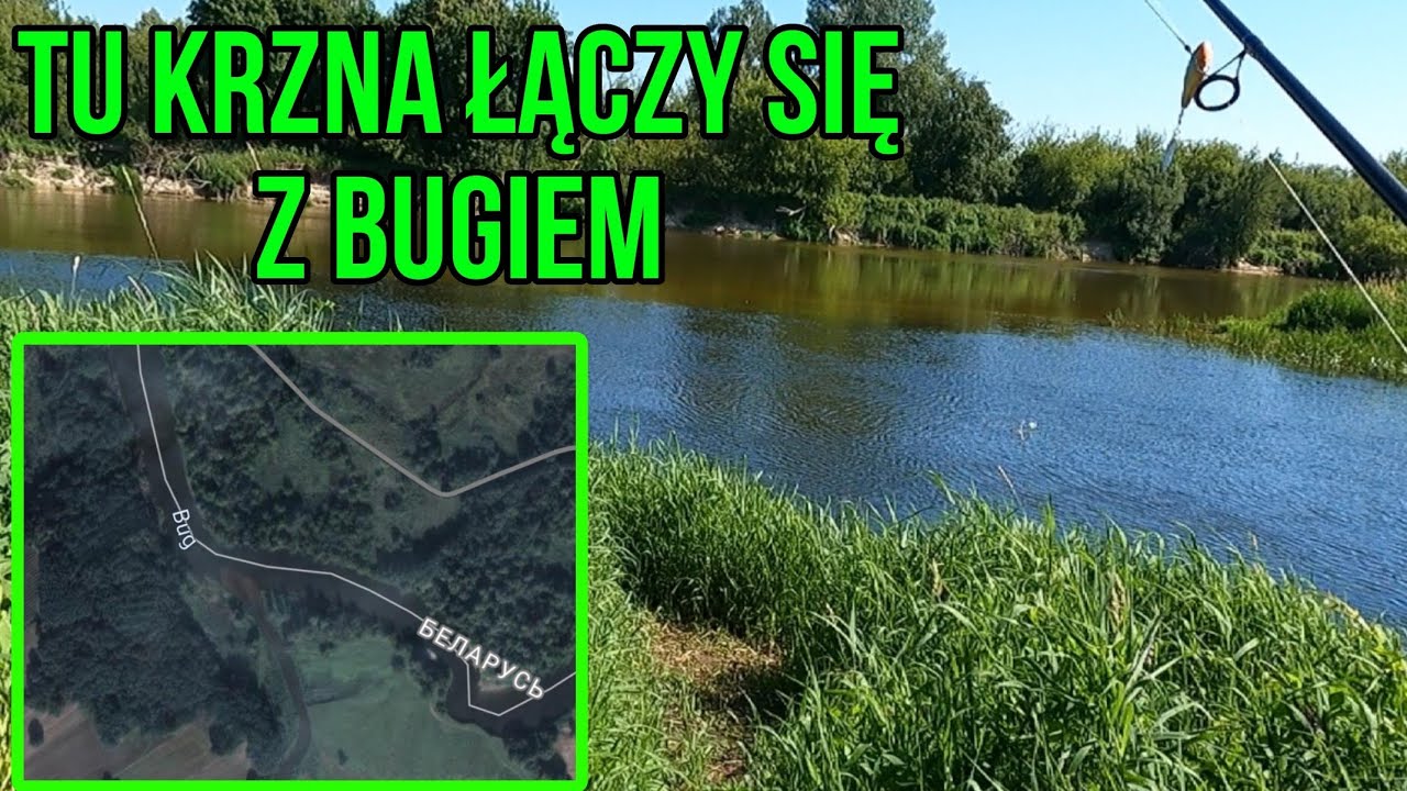 NA UJŚCIU RZEKI . TU RZEKA BUG WCHŁANIA RZEKĘ KRZNĘ . PIĘKNE MEANDRY ...