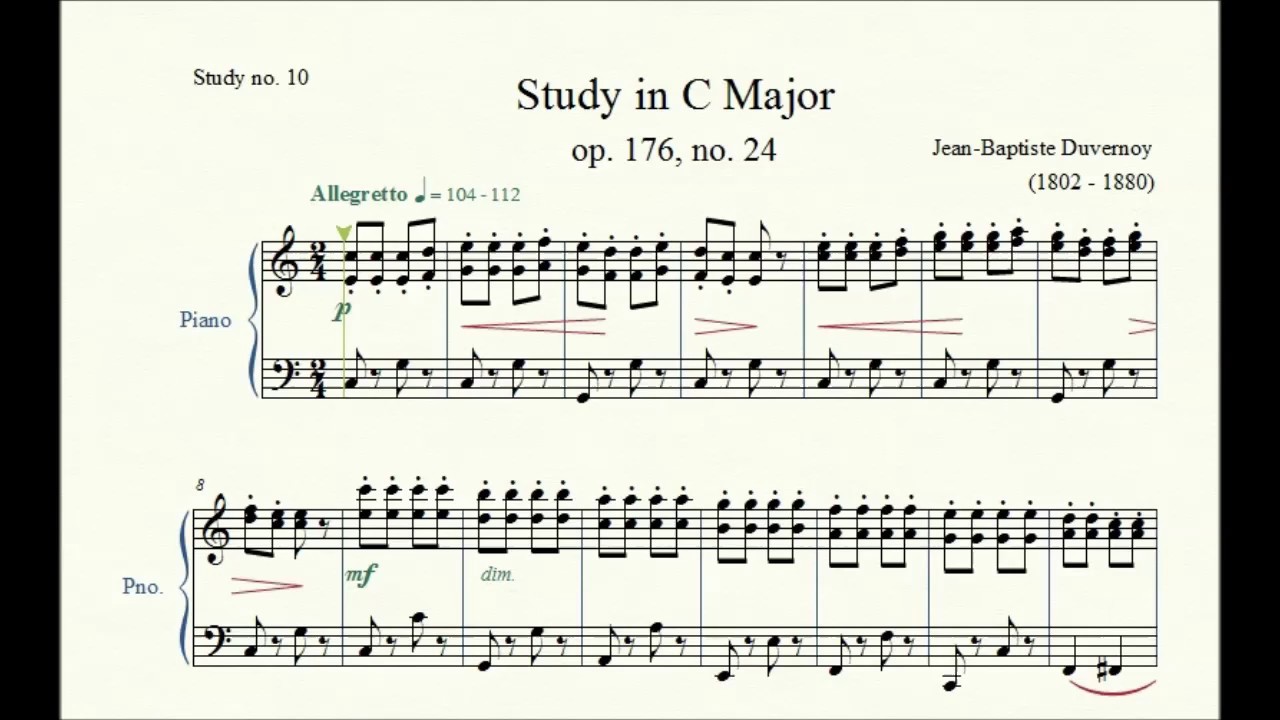 Study no. 10: Study in C Major (op. 176, no. 24) - Jean-Baptiste ...