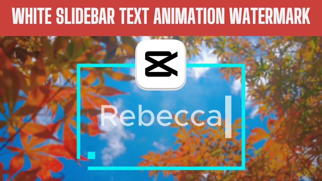 Create White Slidebar Text Animation Watermark in CapCut PC | Step-By ...