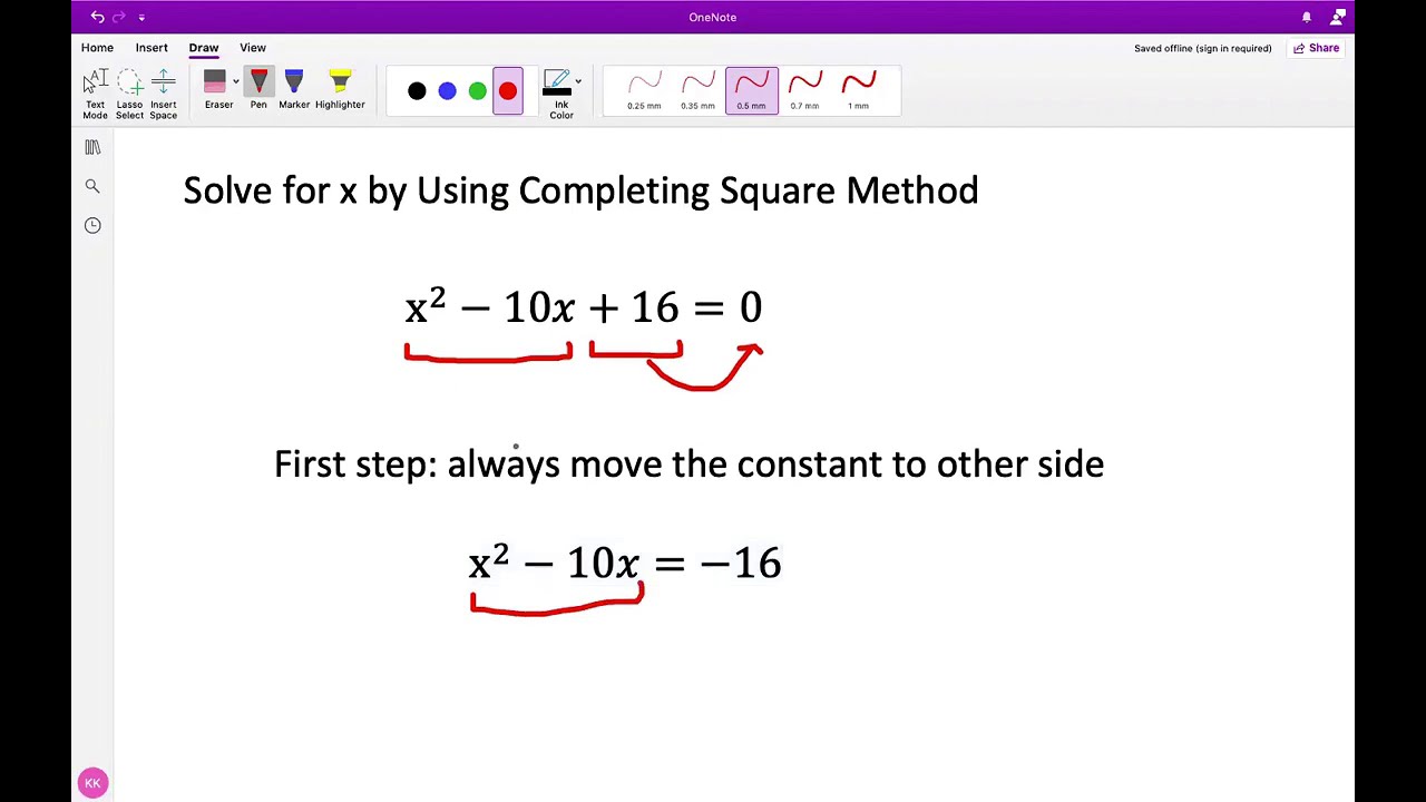 BC PreCalculus 11 Solving Quadratic Equations using completing square ...