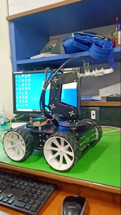 4 wheel Robot with strong arm for pick and place Robotics | pawan Meena engineer29| robot ...