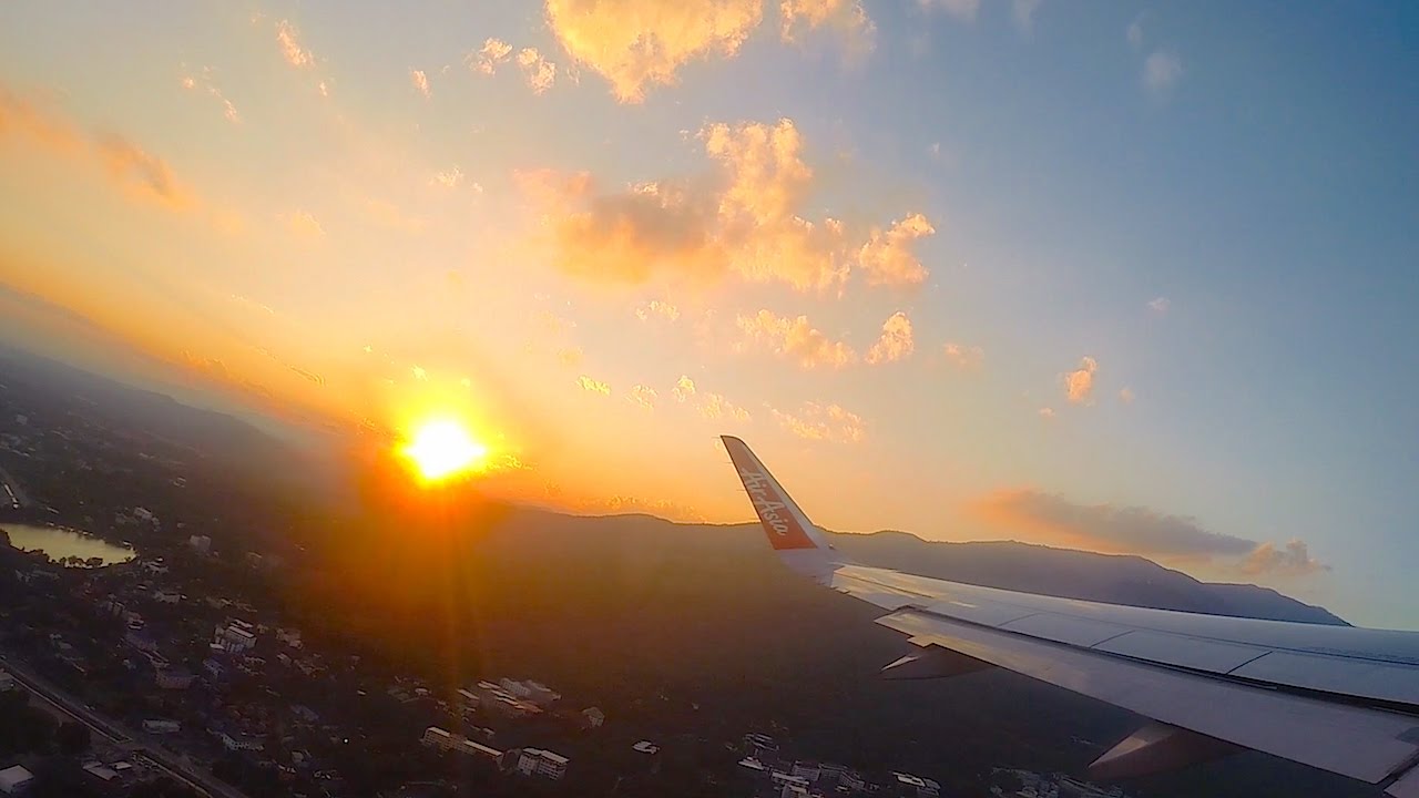 Air Asia Take off Chiang Mai Sunset- Airbus 320 (HD) (GoPro) - YouTube
