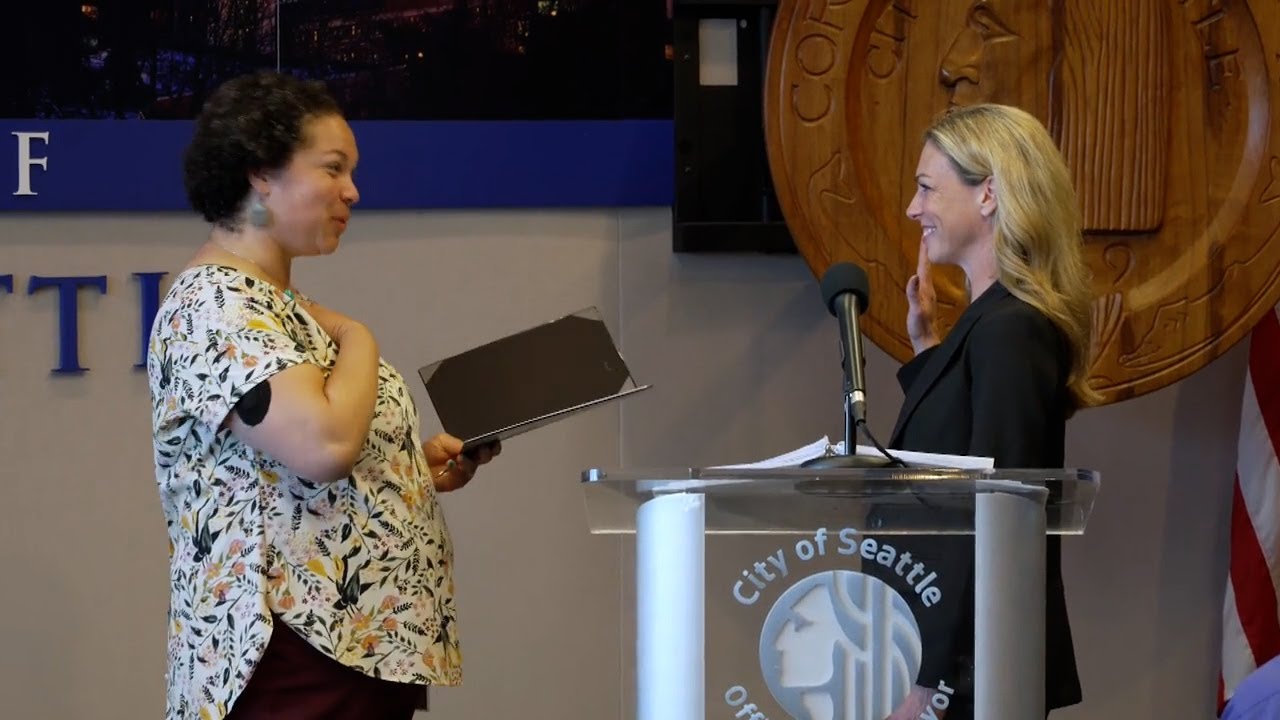 Amy Smith sworn in as CARE Department's first chief - YouTube