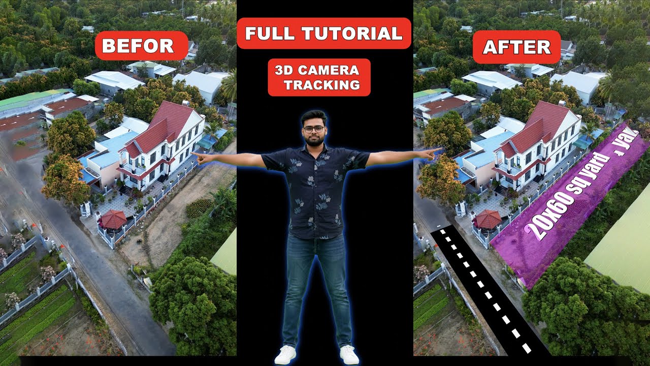 After Effects 3D Camera Tracking Full Tutorial in Hindi | Real Estate ...