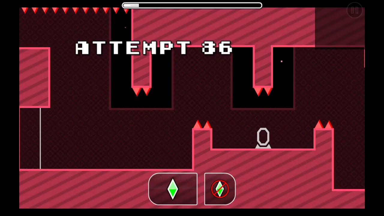 completing levels in geometry dash - YouTube