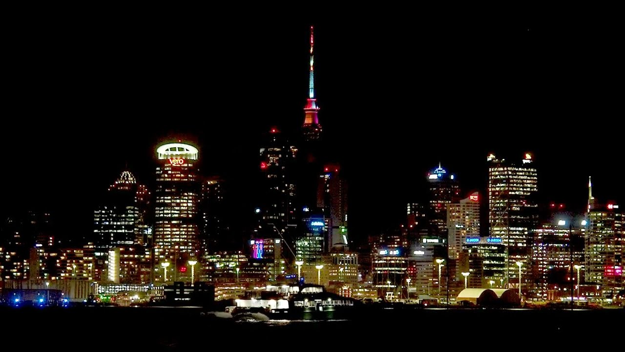 Auckland Sky Tower at Night - YouTube