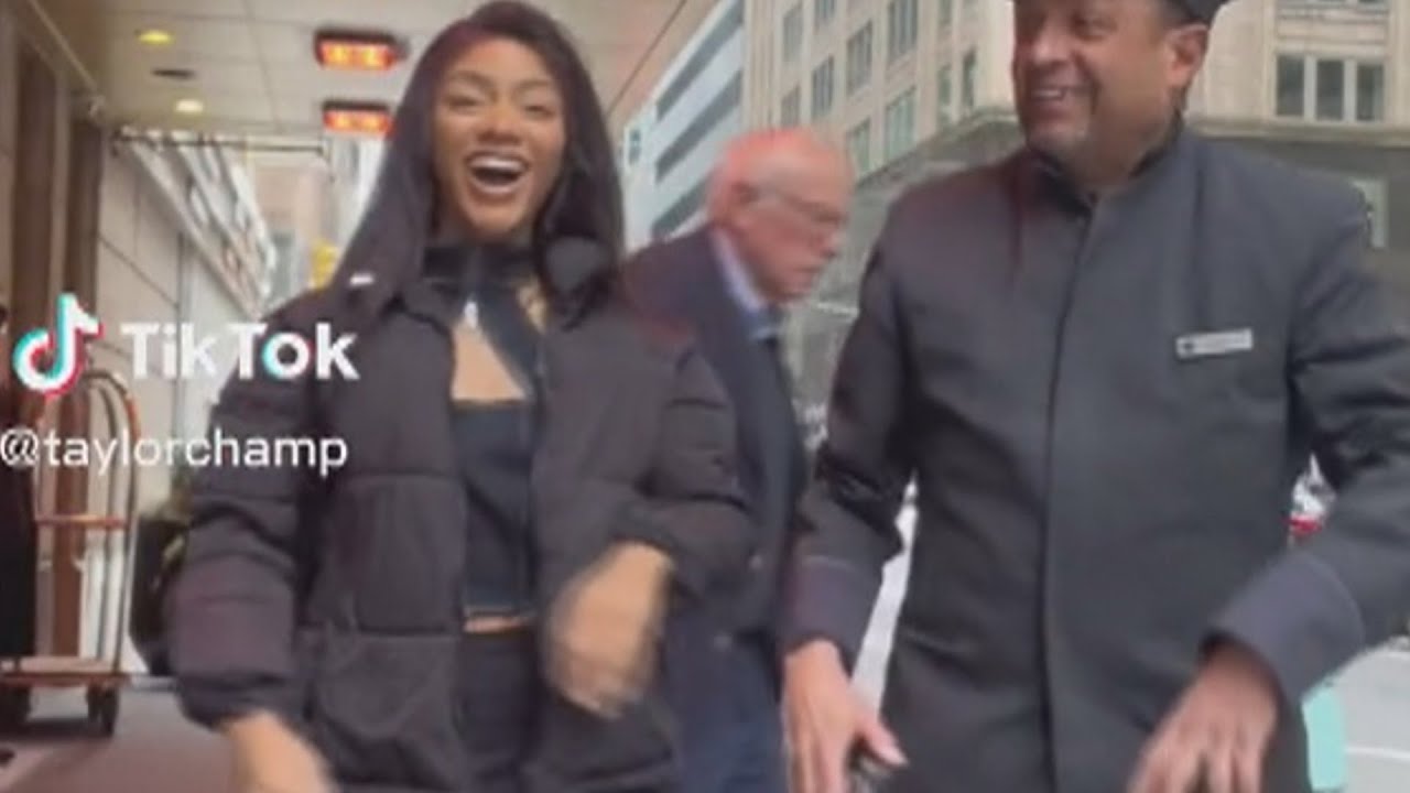 Bernie Sanders Joins TikTok Dance in Hilarious Photobomb - YouTube