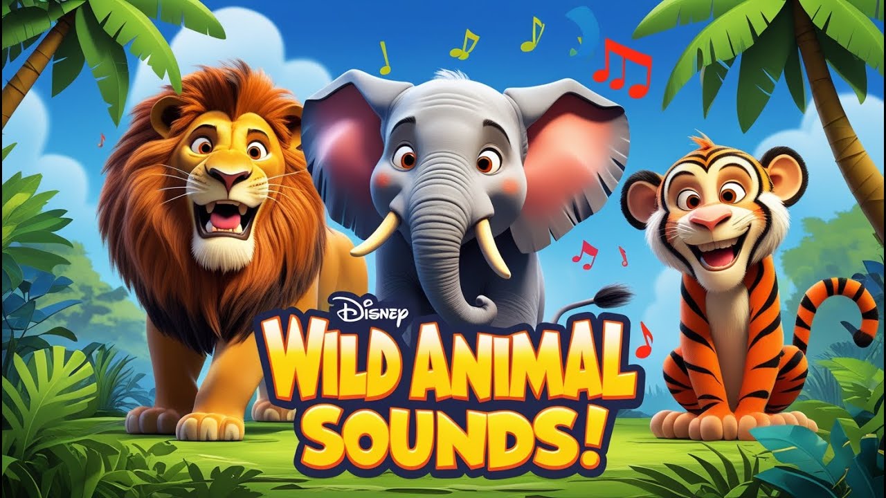 Wild Animals Sound Song for Kids | Fun Jungle Animal Noises & Learning ...