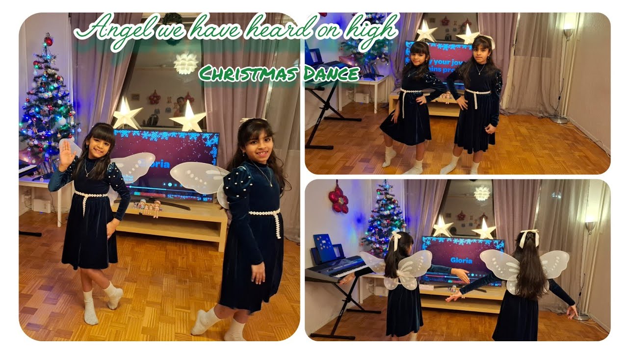 Christmas dance for kids#christmas song#Angels we have heard on high # ...