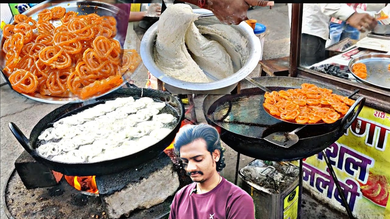The jalebi man | 7-8 हजार दिन कि कमाई 😱 | full process of jalebi making ...