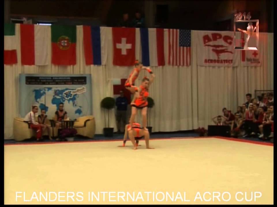 Rotherham Acro Club JUN WG Madelaine Amy Ellie Balance FIAC 2014 - YouTube