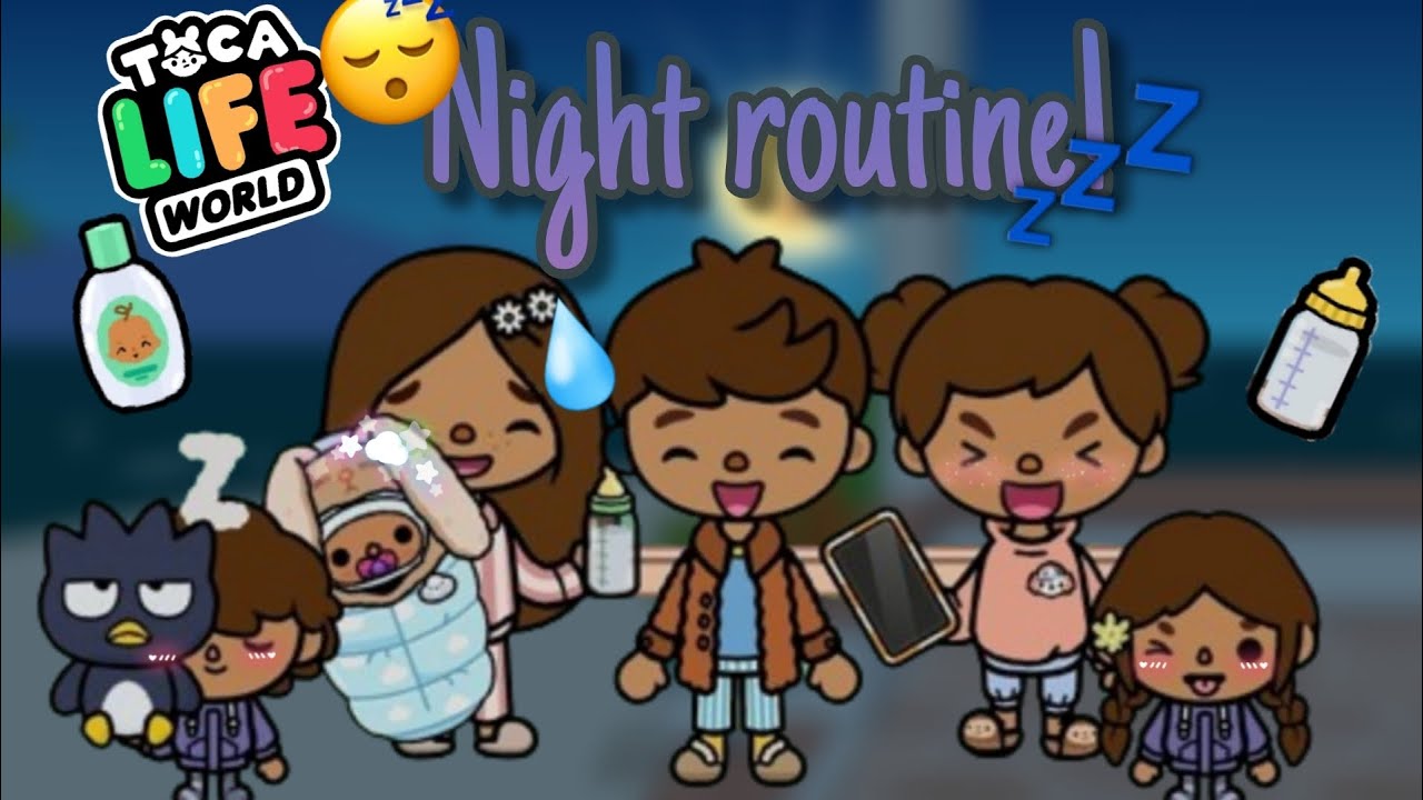 Family Night Routine !🧸😴 | toca night routines | toca boca | toca boca ...