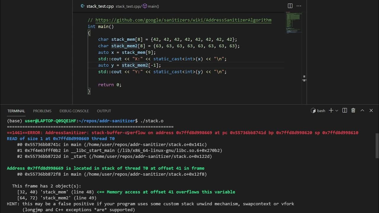 What is Address Sanitizer (ASAN), why use them and how it works? - YouTube