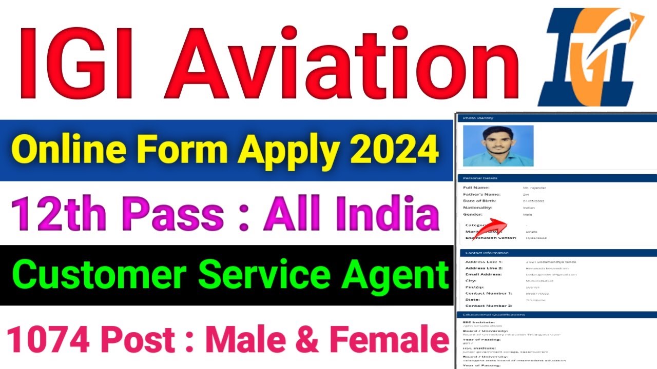 IGI Aviation Online Form Apply 2024 🔥 How to Fill IGI Aviation Airport ...