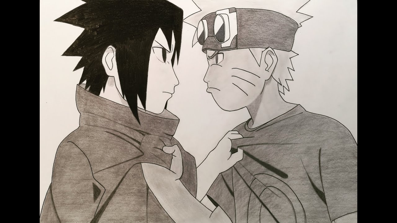 Naruto And Sasuke - Speed Drawing 火影忍者 - YouTube