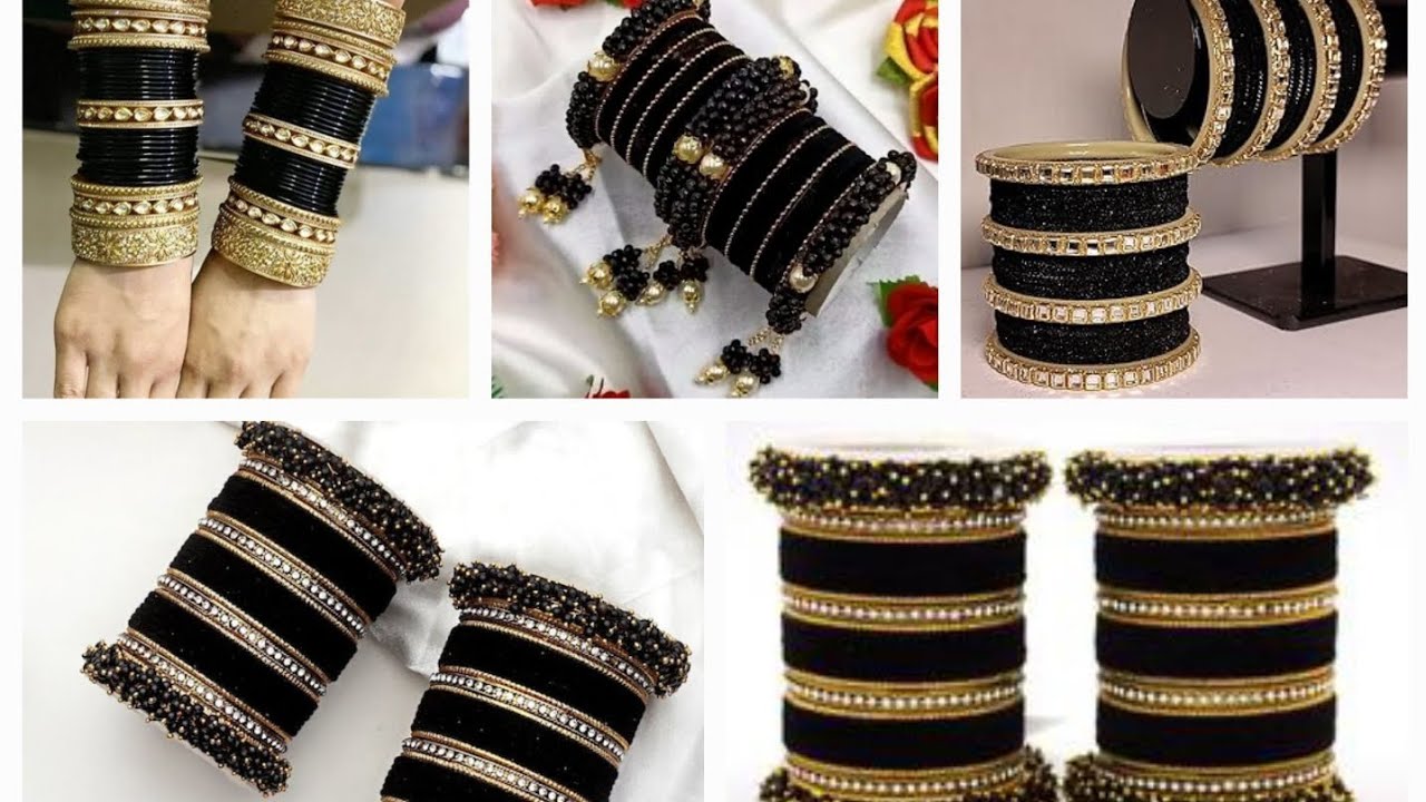 Black bangles collection 💥💥 beautiful party wear black chuda design ...
